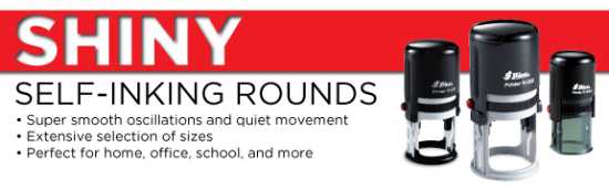 Shiny Self-Inking Printers Round